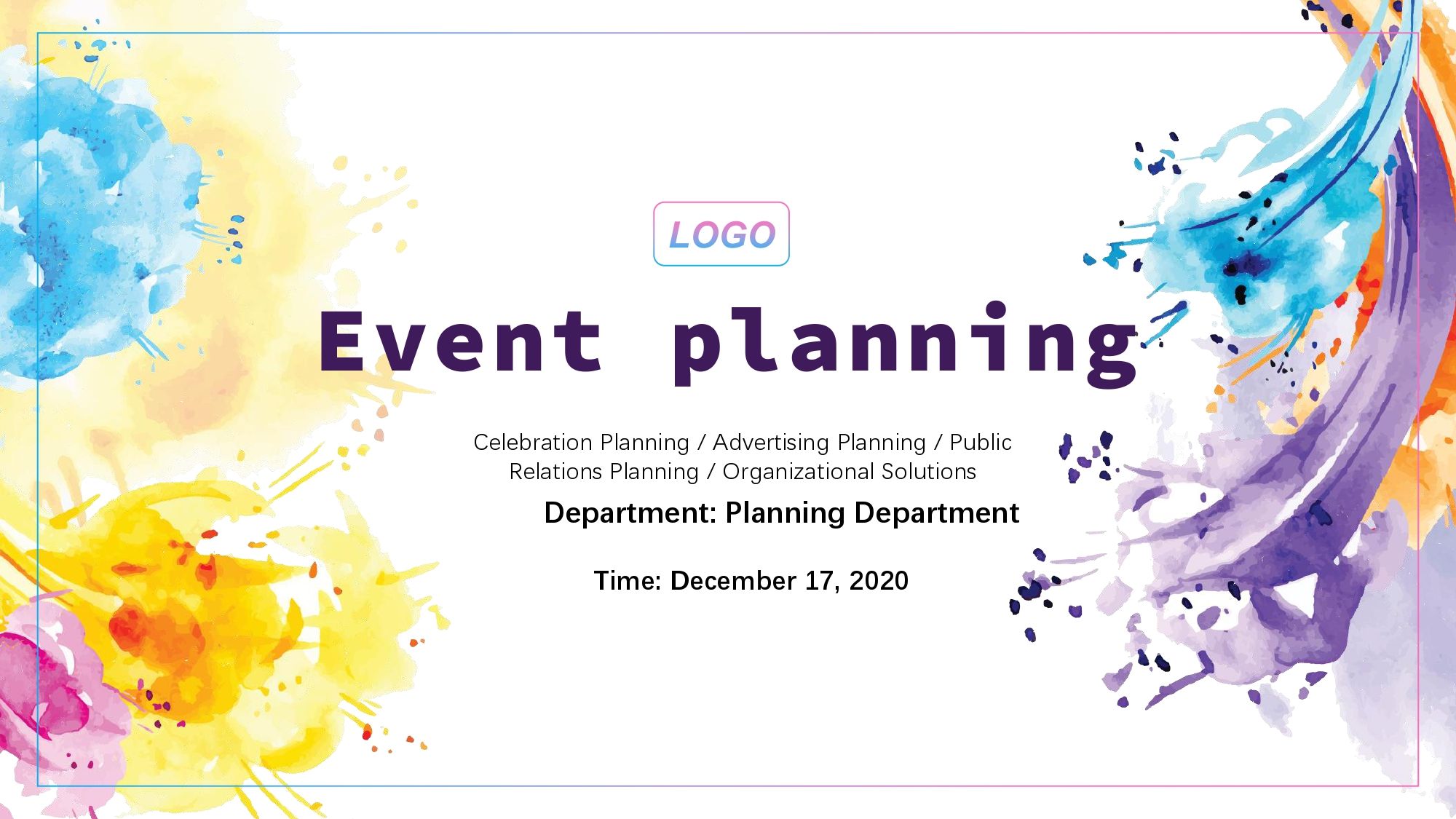Bordes Coloridos Plantilla PowerPoint | Temas PPT y Google Slides