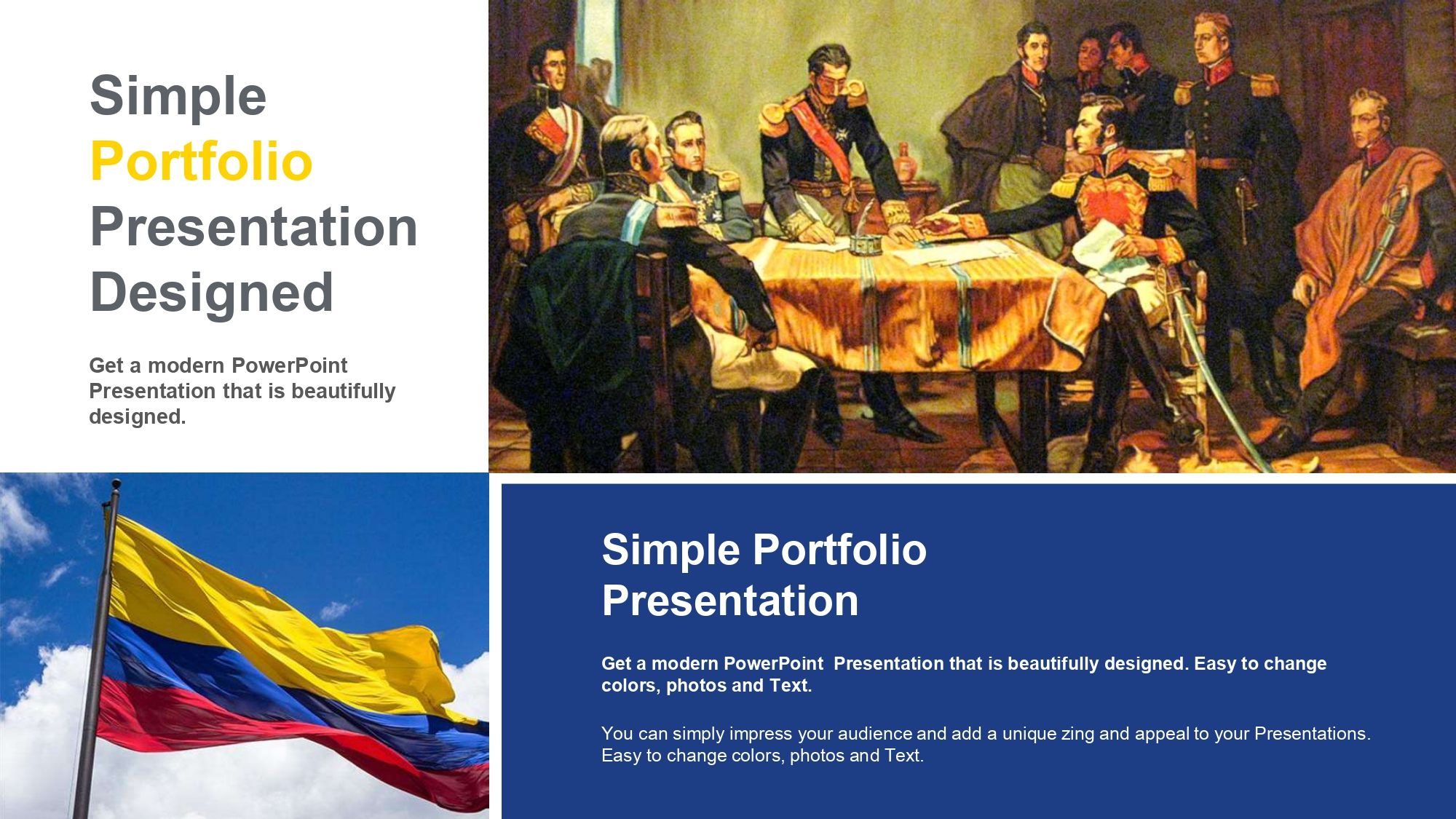 Fiestas Patrias de Colombia Plantilla PowerPoint | Temas PPT