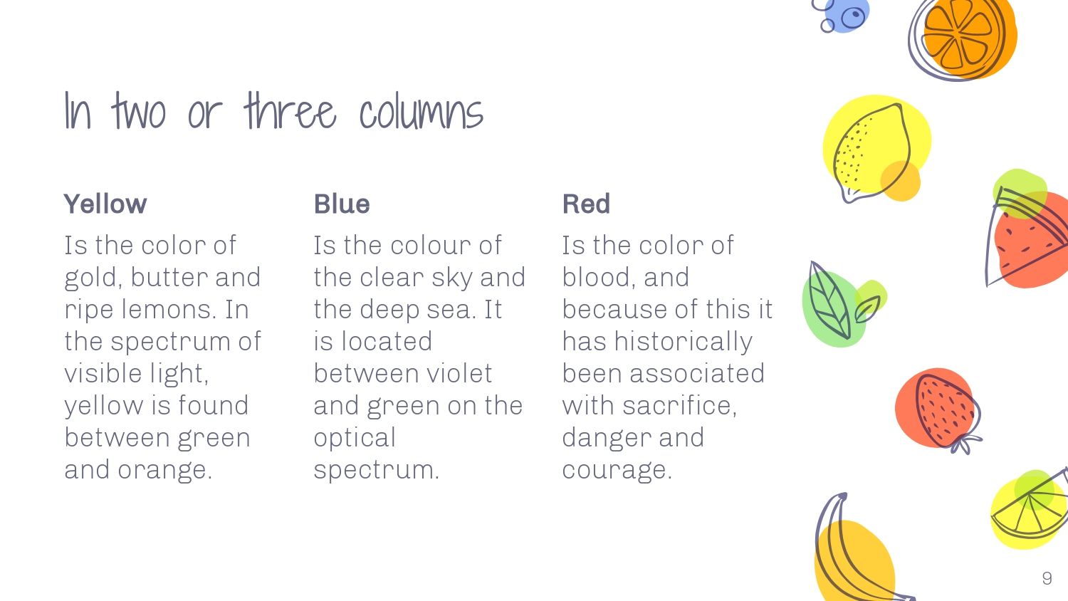 Frutas Dibujadas Plantilla PowerPoint | Temas PPT gratis