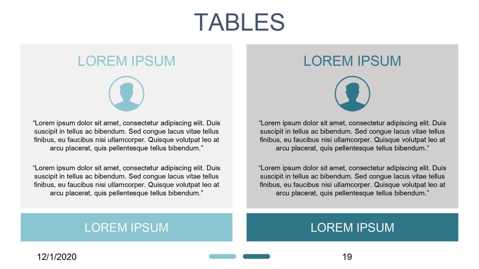 Tablas en PowerPoint | Cuadros Comparativos