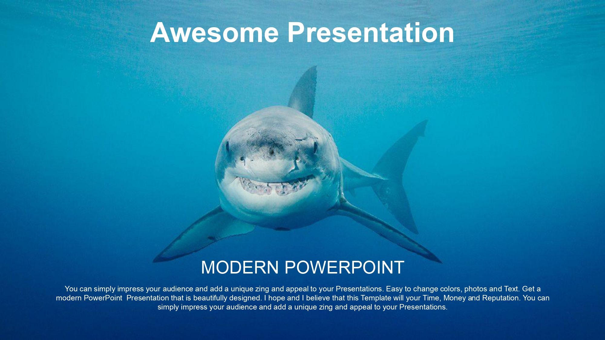 Tiburón Plantilla PowerPoint | Temas PPT gratis
