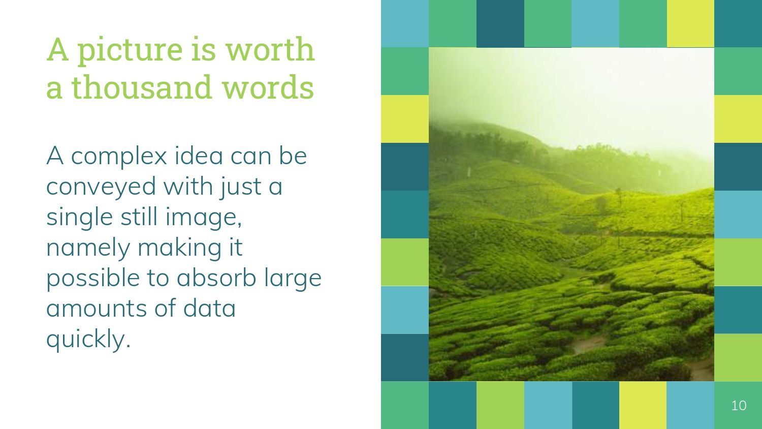 Cuadros Verdes Plantilla PowerPoint | Temas PPT y Google Slides