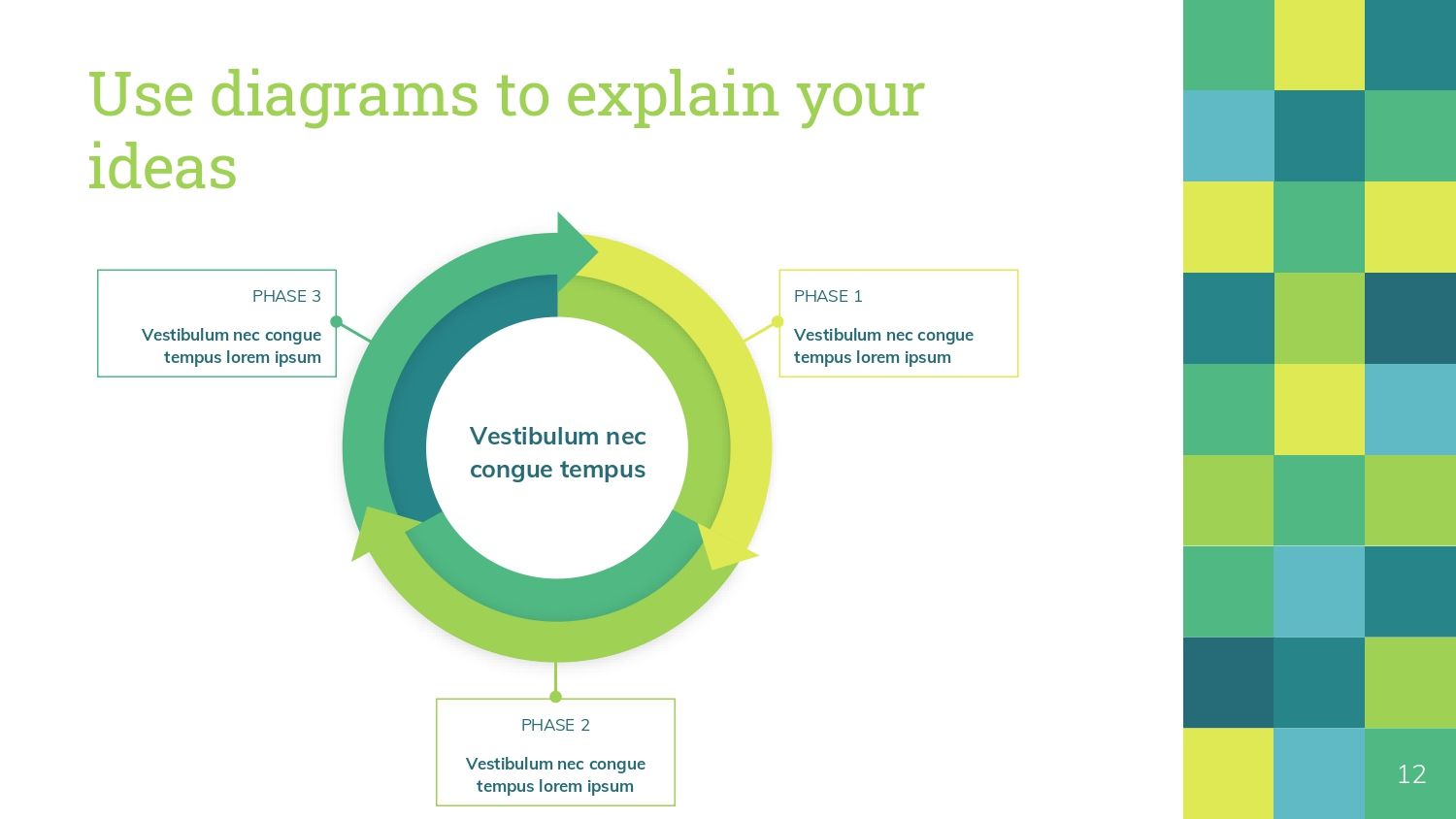 Cuadros Verdes Plantilla PowerPoint | Temas PPT y Google Slides