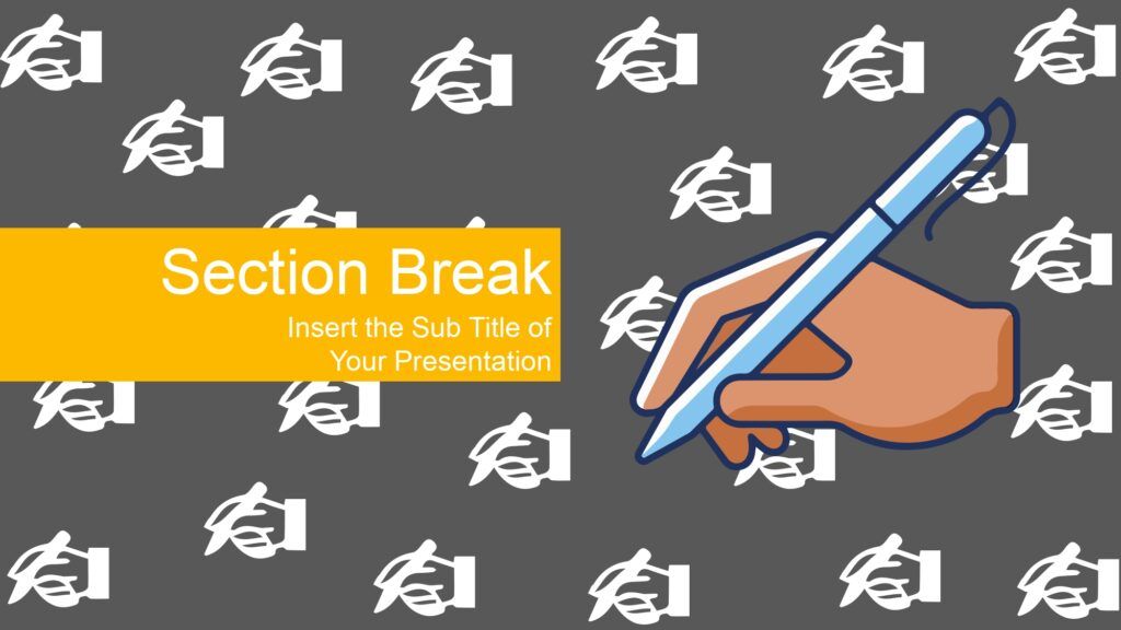 Escritura Plantilla PowerPoint | Temas PPT y Google Slides