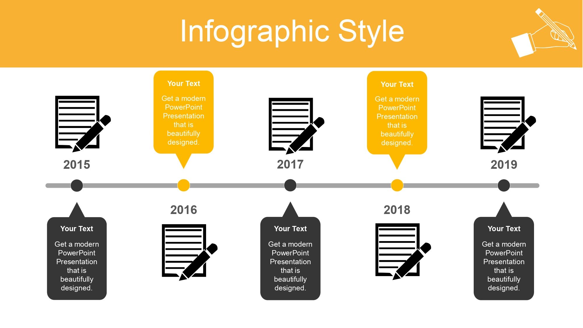 Escritura Plantilla PowerPoint | Temas PPT y Google Slides
