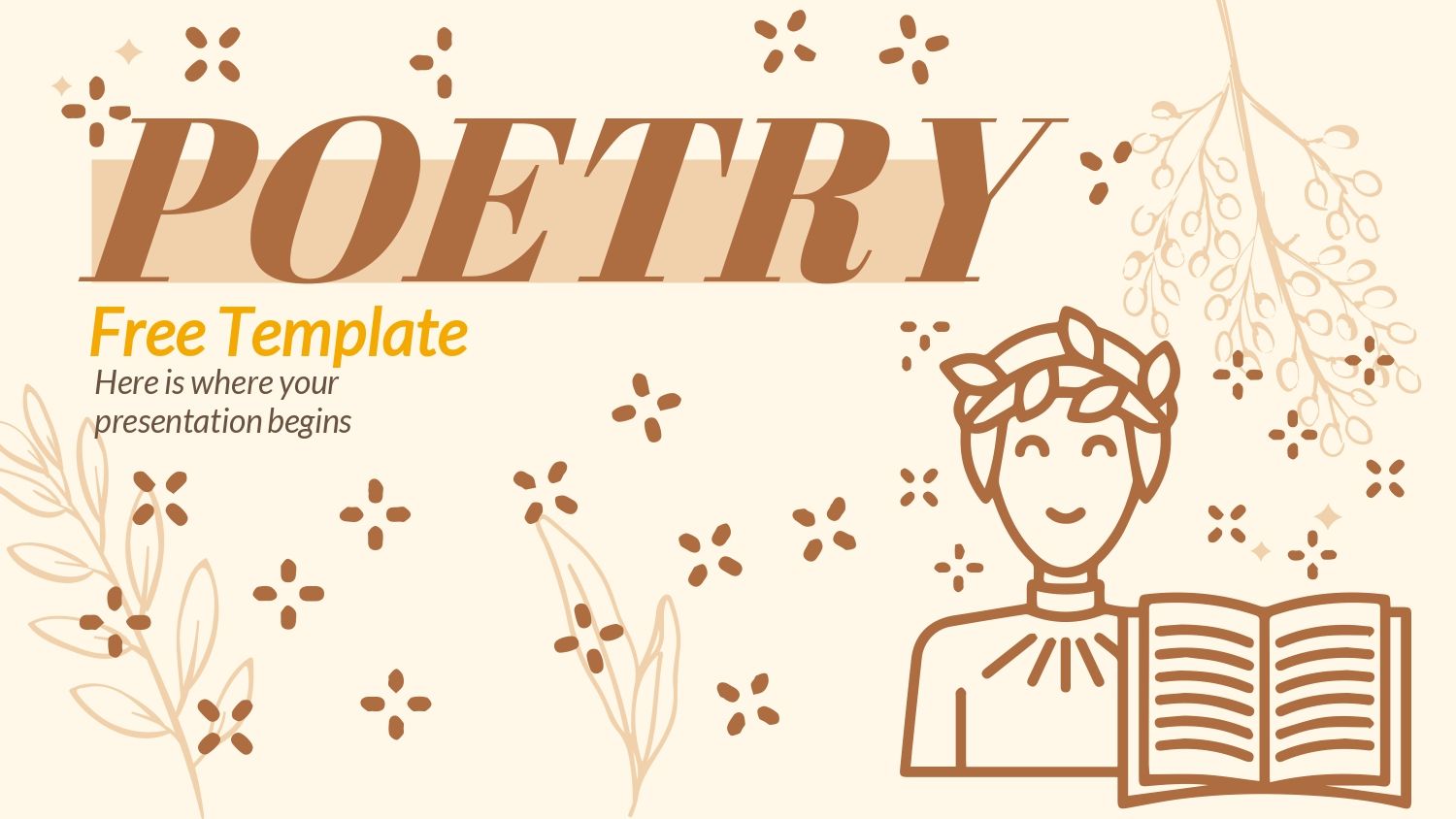 Poesía Plantilla PowerPoint | Temas PPT y Google Slides