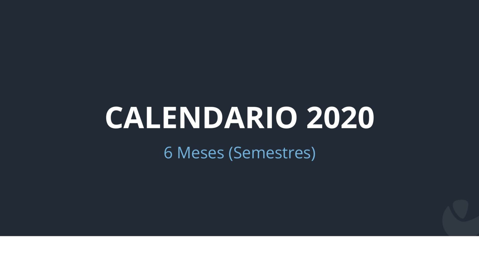 Calendario 2020 en PowerPoint | Temas PPT y Google Slides