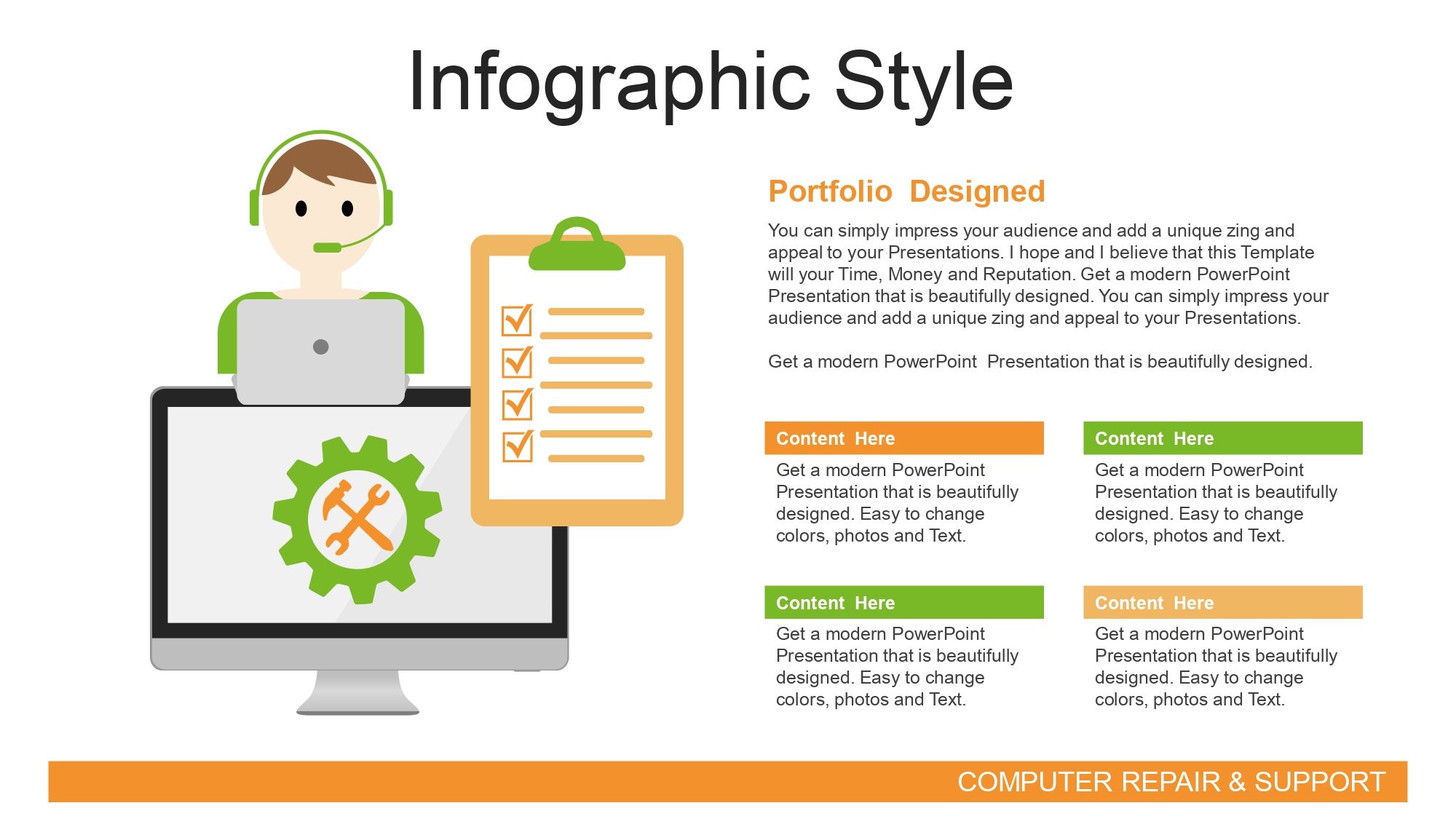 Reparación de Computadoras Plantilla PowerPoint | Temas PPT