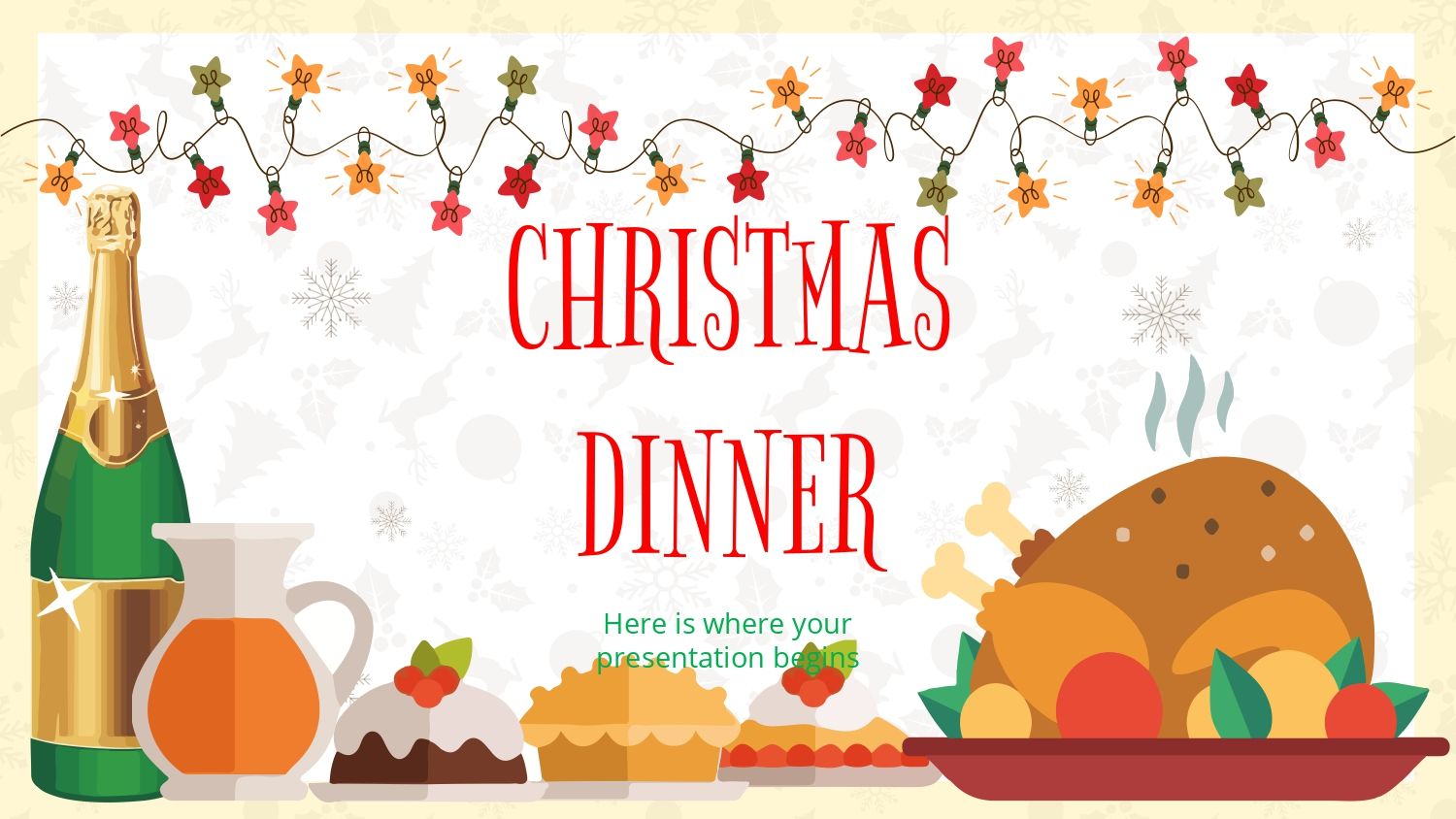 Cena Navideña Plantilla PowerPoint | Temas PPT gratis
