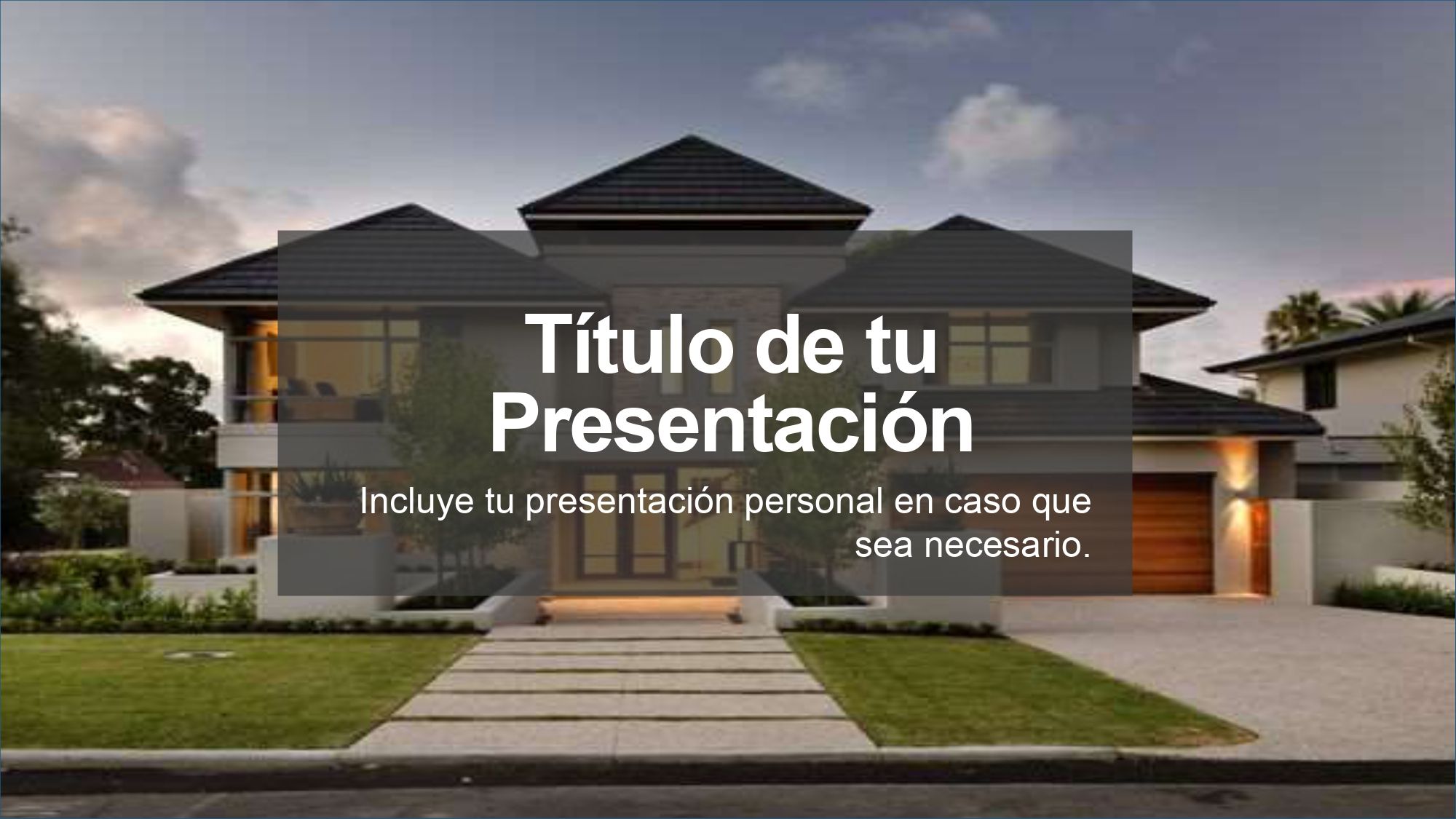 Casa Moderna Plantilla PowerPoint