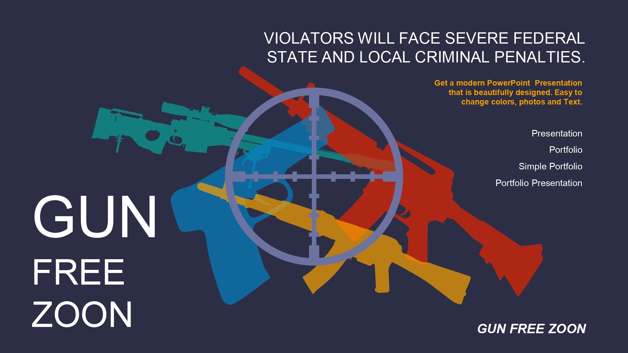 Plantilla PowerPoint Arma de Fuego