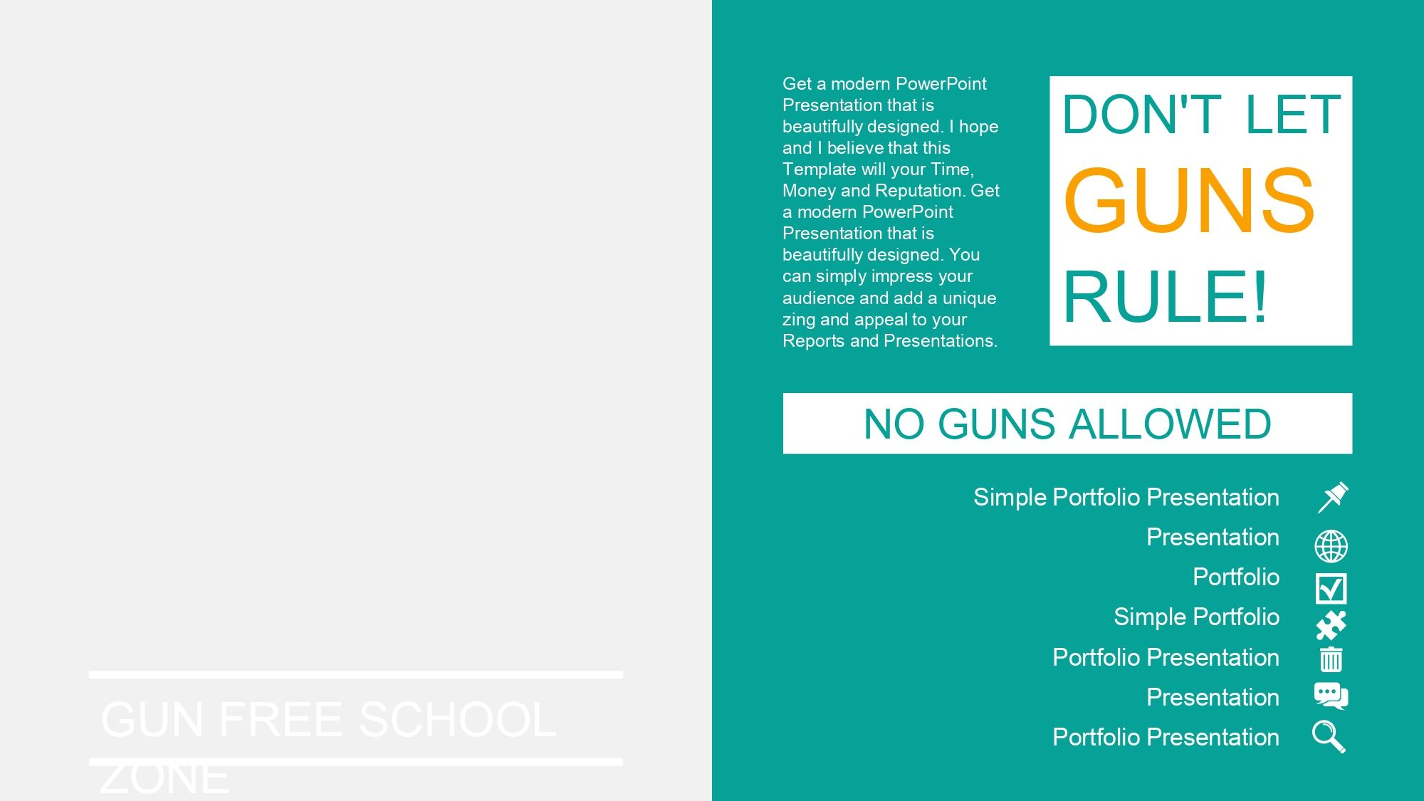 Plantilla PowerPoint Arma de Fuego