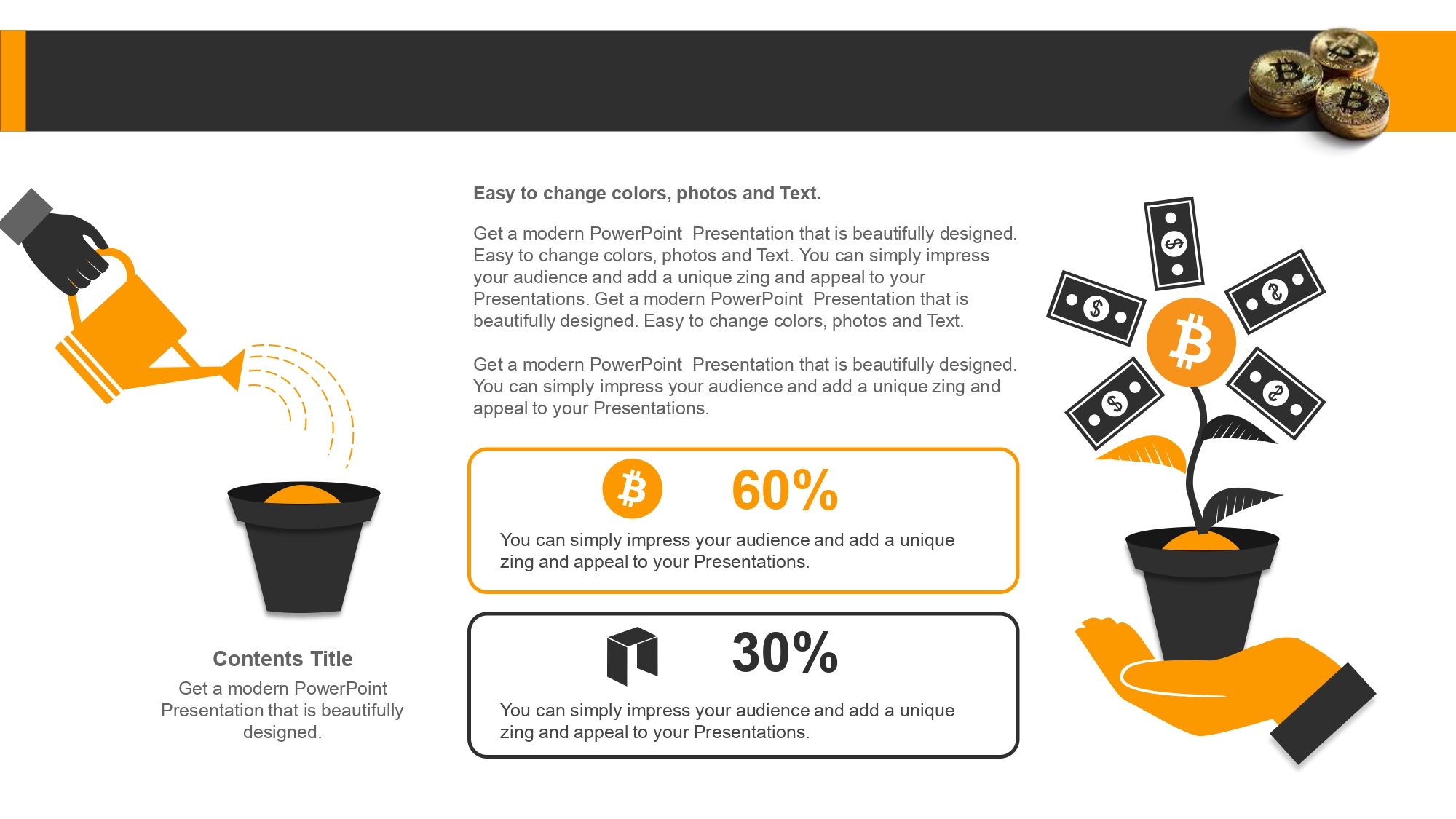 Plantilla PowerPoint de Bitcoin