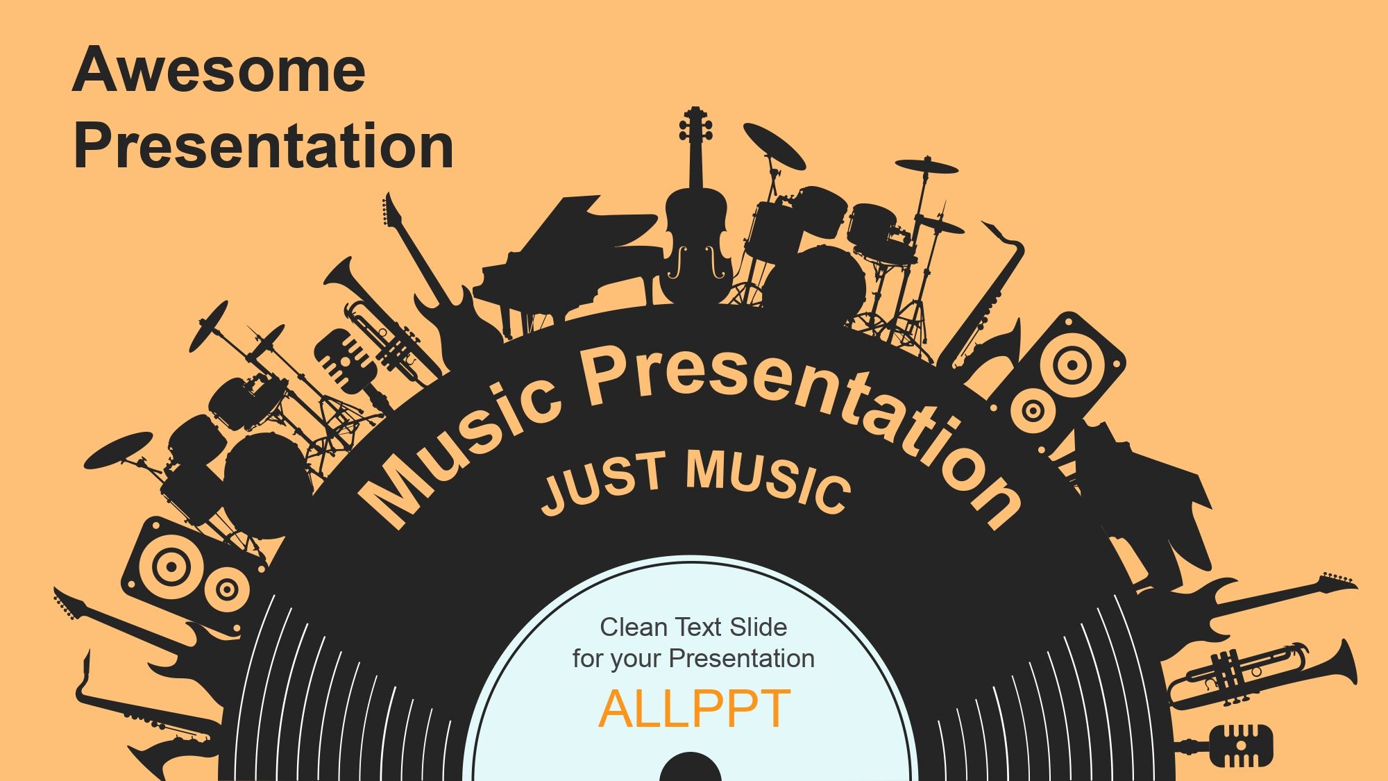 Plantilla Profesional de Música en PowerPoint
