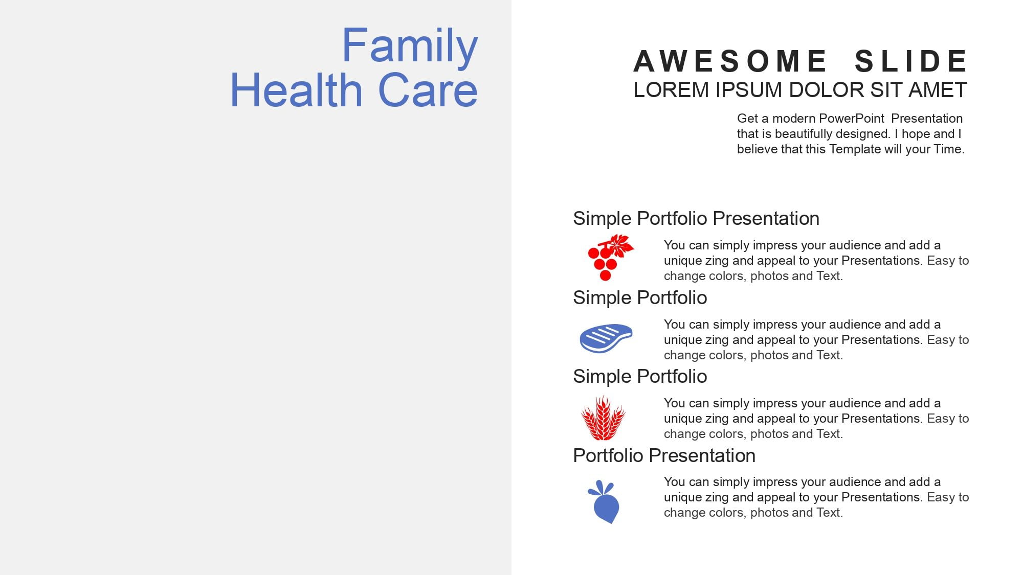 Plantilla PowerPoint del Cuidado de la Salud Familiar