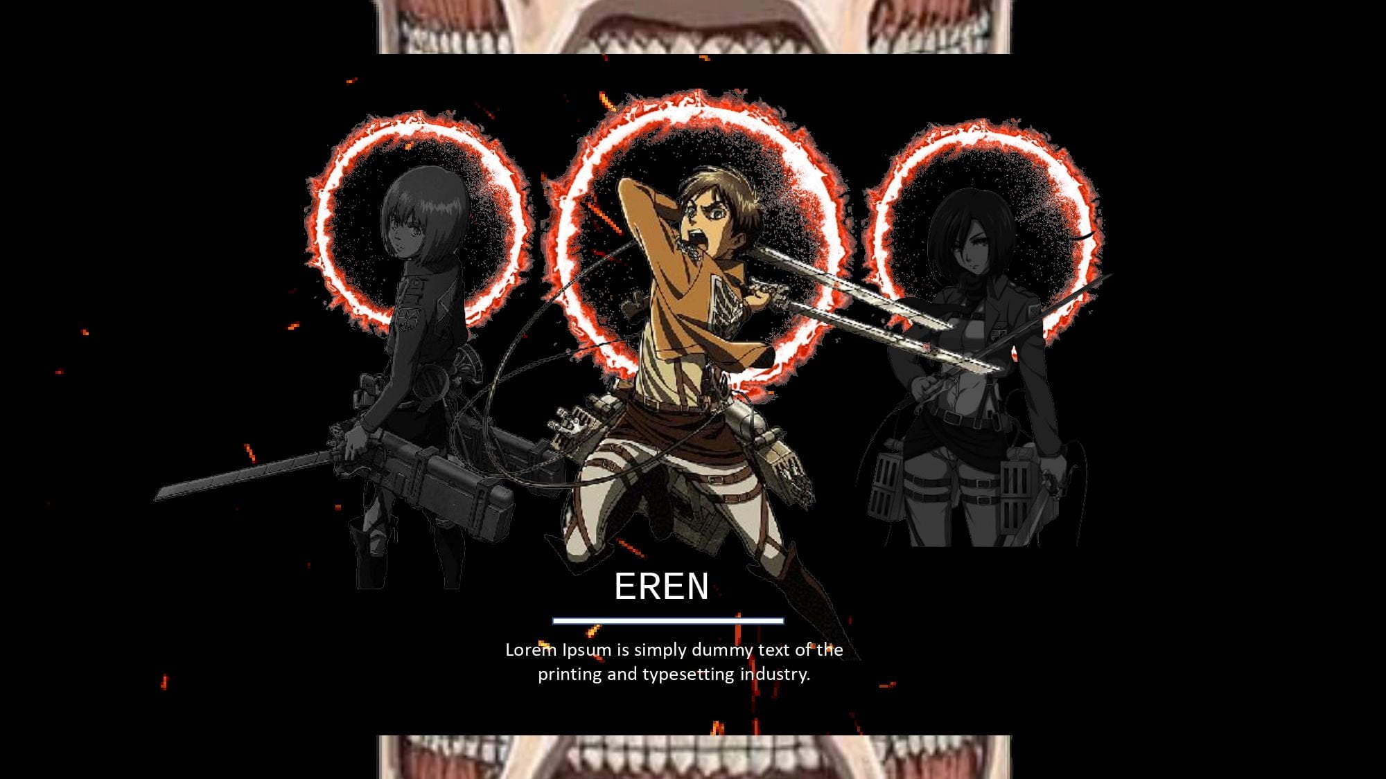 Shingeki no Kyojin Plantilla PowerPoint | Temas PPT gratis