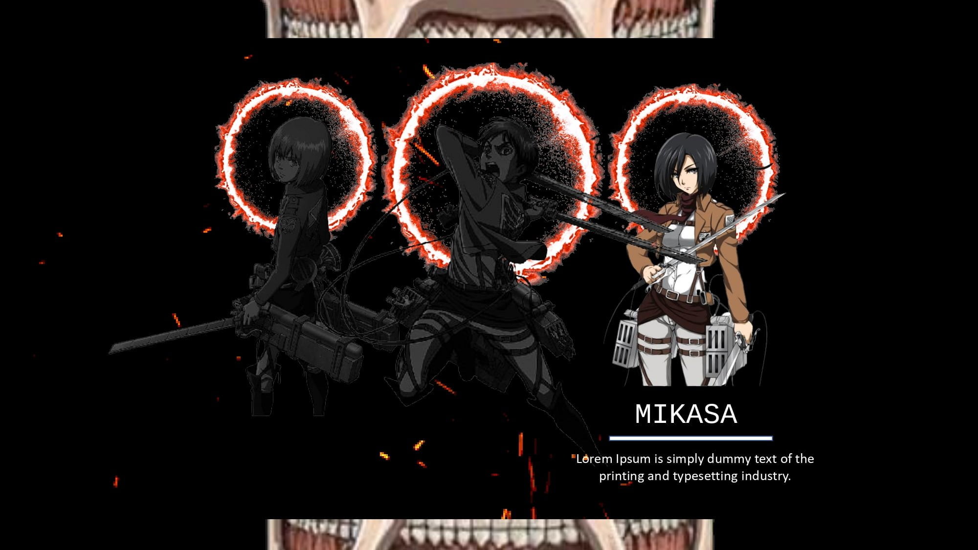 Shingeki no Kyojin Plantilla PowerPoint | Temas PPT gratis